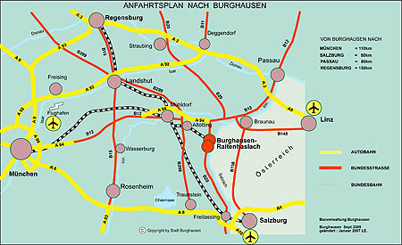 Bayerische Schlösserverwaltung | Burg Burghausen | Besucher-Info | Anfahrt